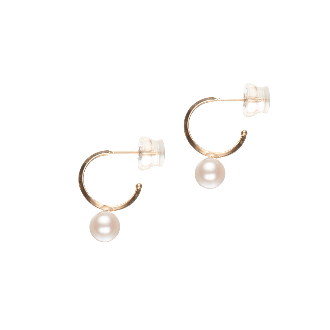 あこやパールタイニーフープピアス – tokyo-pearl